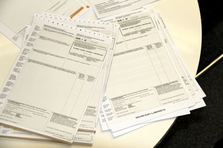 Leeres EUR1 Formular - eur1.ch Informationen zu EUR1 bestellen